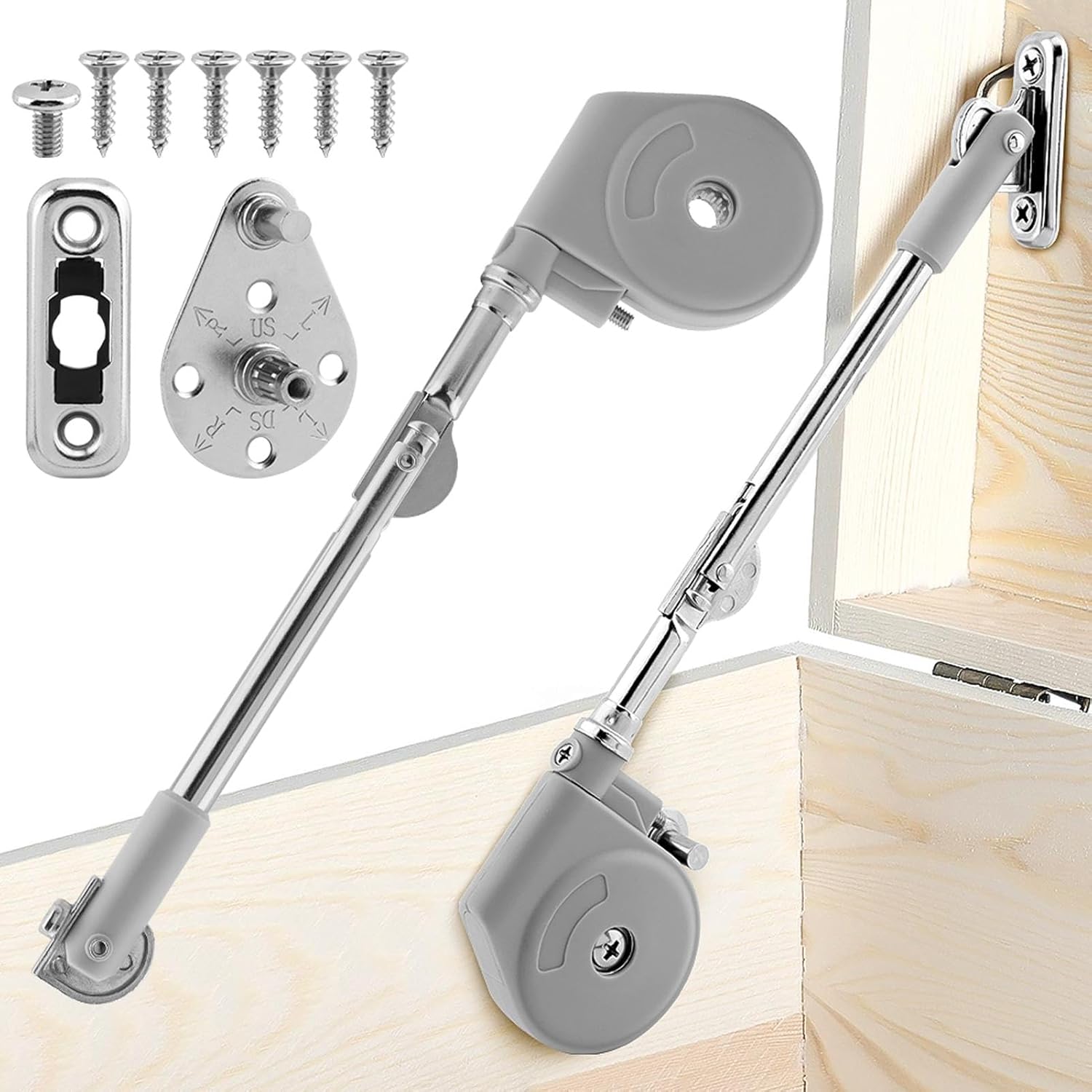 2 Pack Toy Box Hinges Soft Close, Lid Stay 105 Degree Open, Lid Support ...