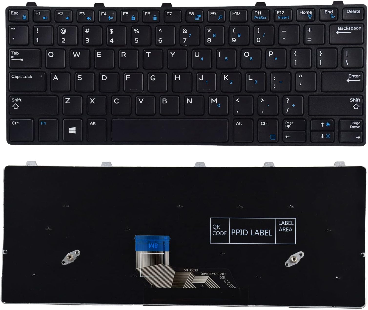 Amazon.com: SUNMALL Replacement Keyboard Compatible with Dell Latitude ...
