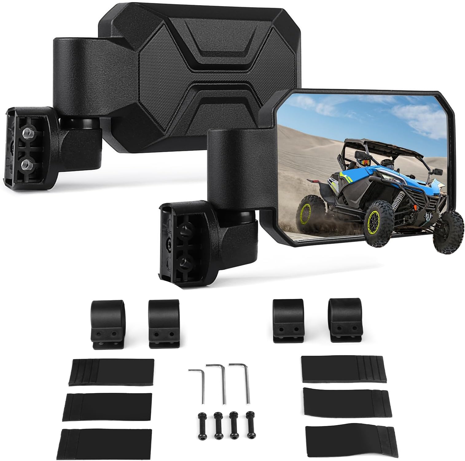 Amazon.com: LDJXDADI UTV Mirrors UTV Side Mirrors with 1.6" to 2" Roll ...