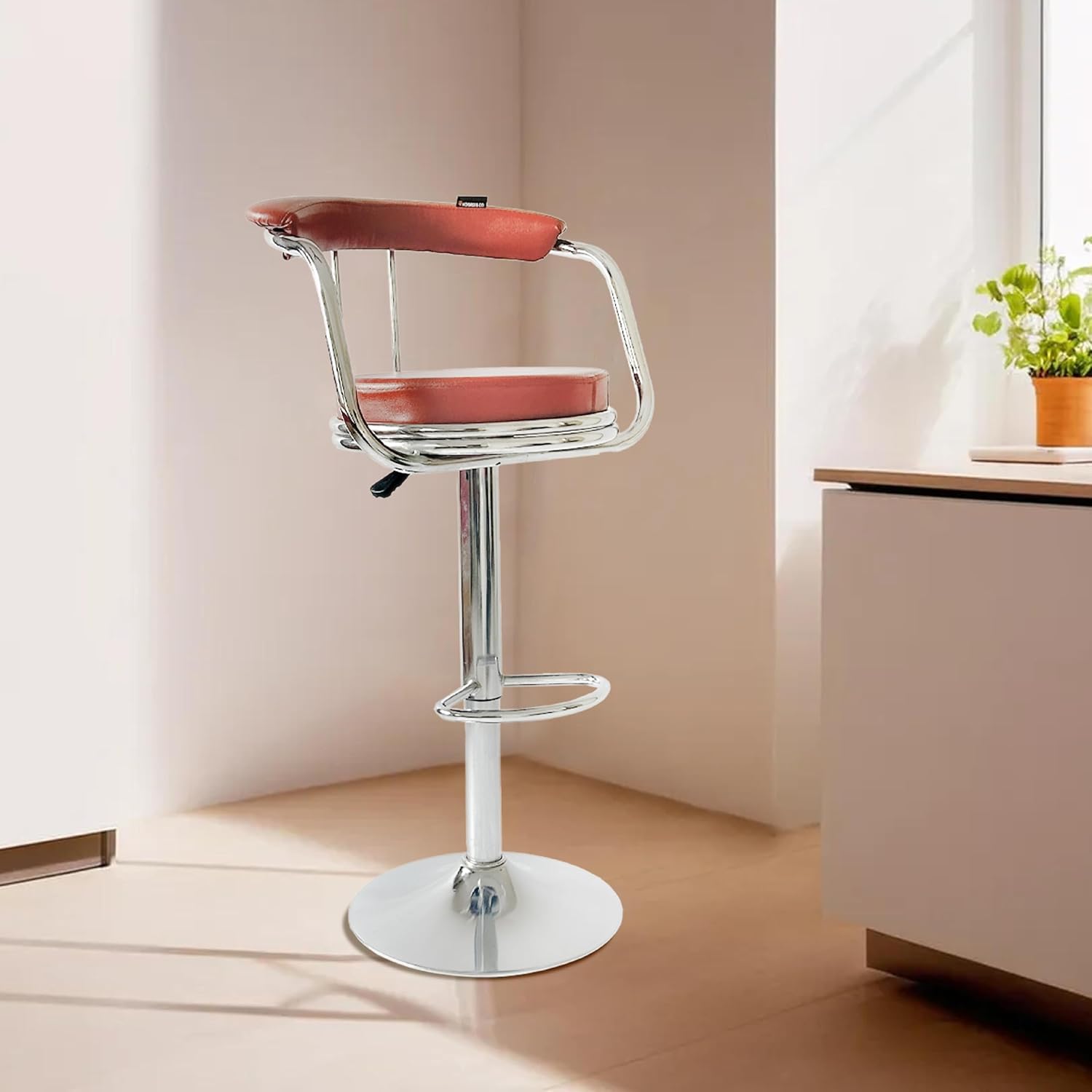 KOORSI & COMPANY. Adjustable High Curvy Barstool/Kitchen Chair Suitable ...