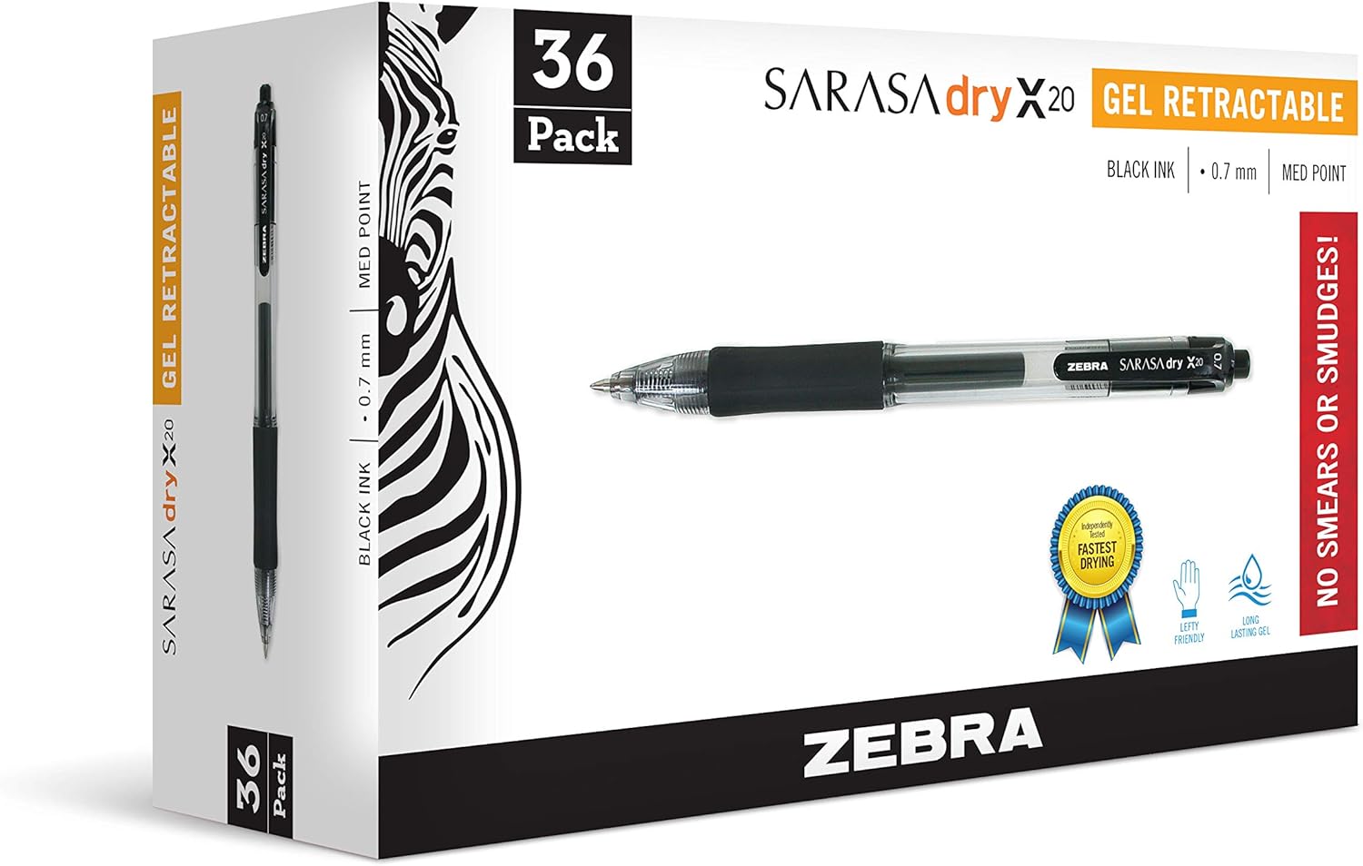 Amazon.com: Zebra Pen Sarasa X20 Retractable Gel Ink Pens, Medium Point ...