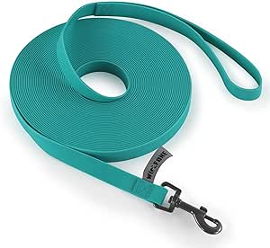 Wolfone Viridian Green 6m Long Line Lead Waterproof Recall Training Dog ...