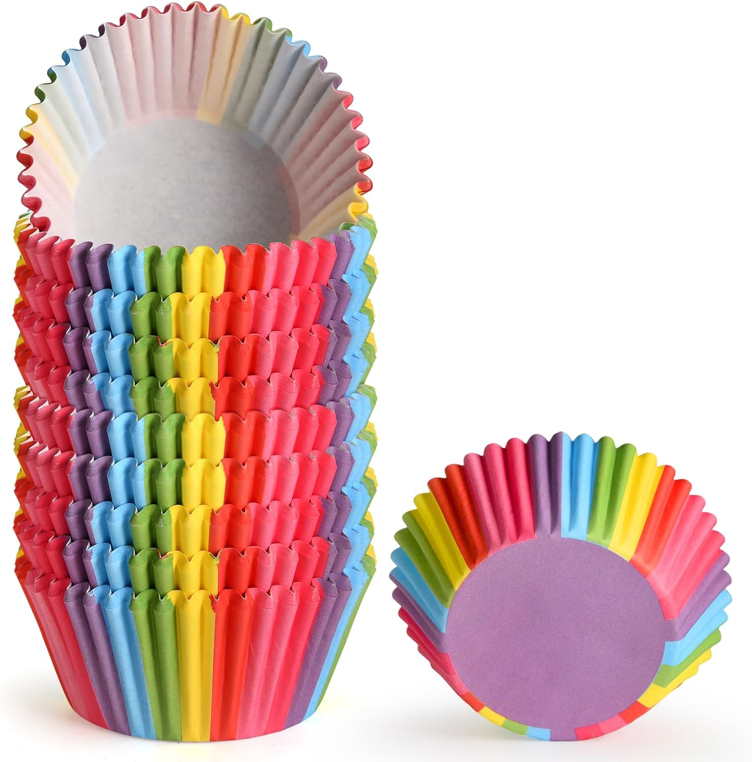 Amazon.com: Joymate 200 Count Cupcake Liners,Colorful Parchment Paper ...