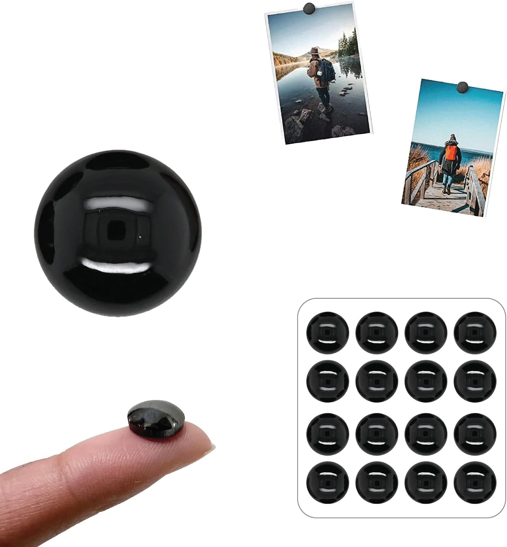 Amazon.com: Premium 10x4MM Polished Black Small Magnets | Round Brushed ...