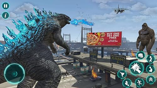 Kaiju Godzilla Monster VS Kong Gorilla Ape Monster City Attack Games 3D ...