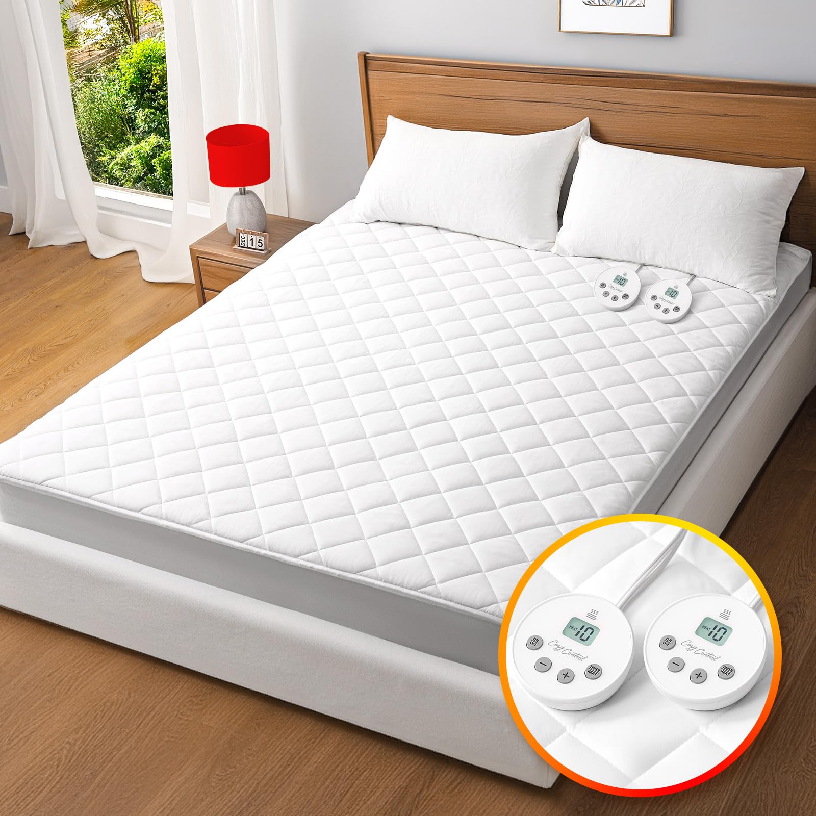 Amazon.com: Valthie Heated Mattress Pad California King,Dual Control ...