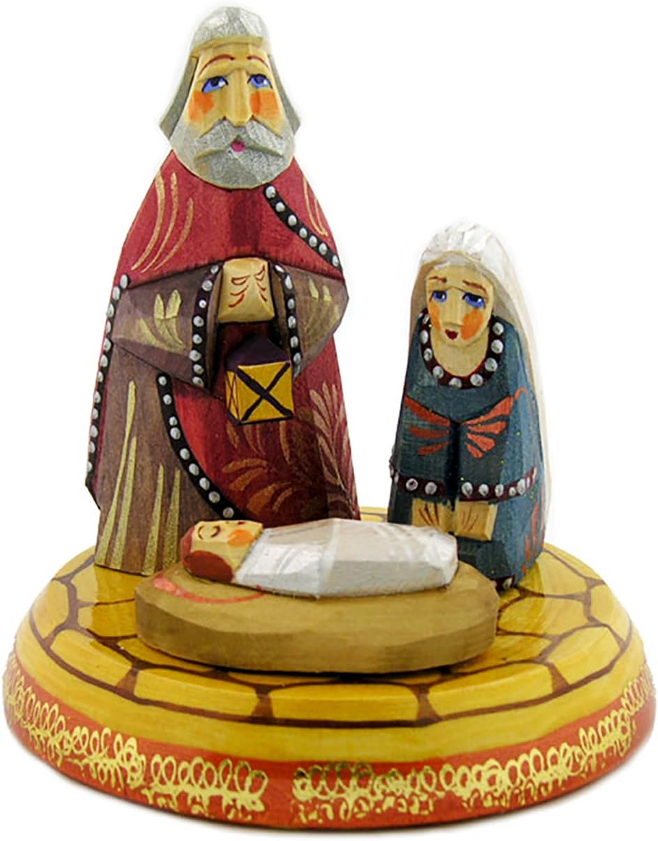 Amazon.com: Nativity Set for Christmas Indoor Decoration Wooden Russian ...