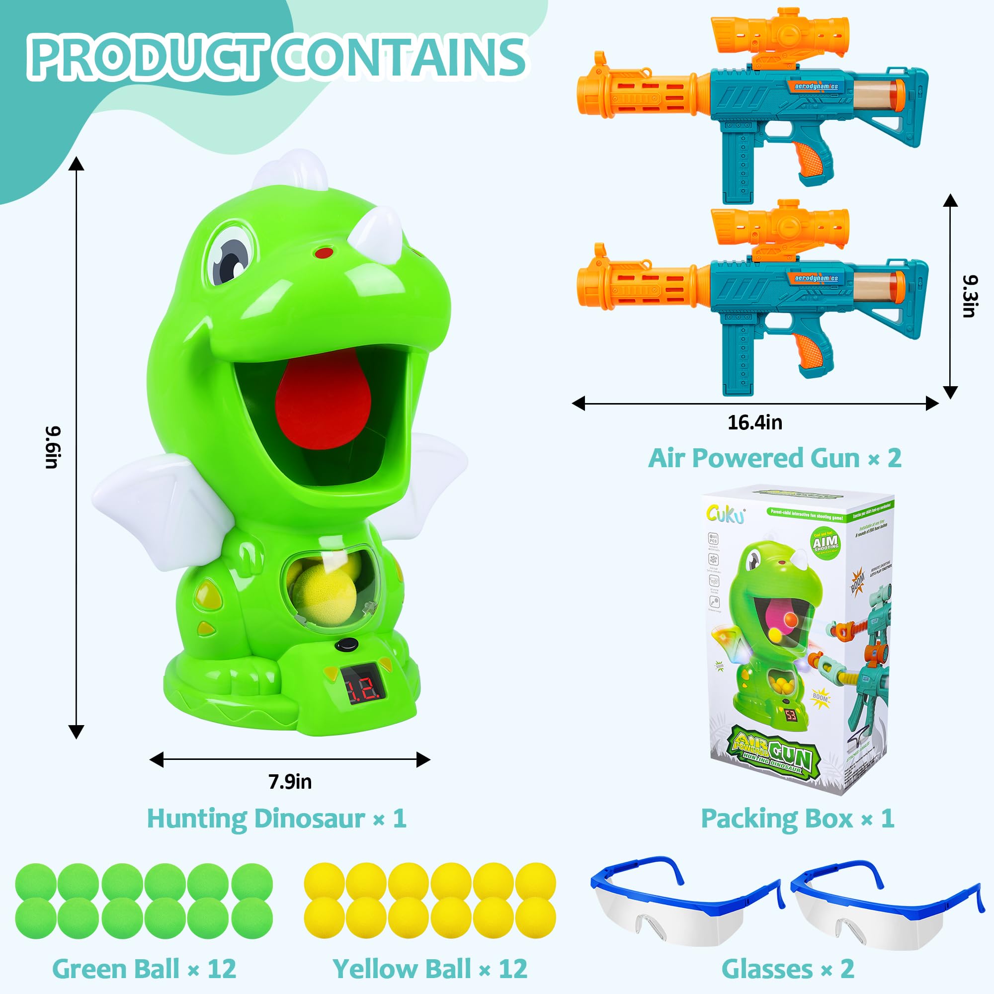 Snapklik.com : Movable Dinosaur Shooting Toy Guns For Kids