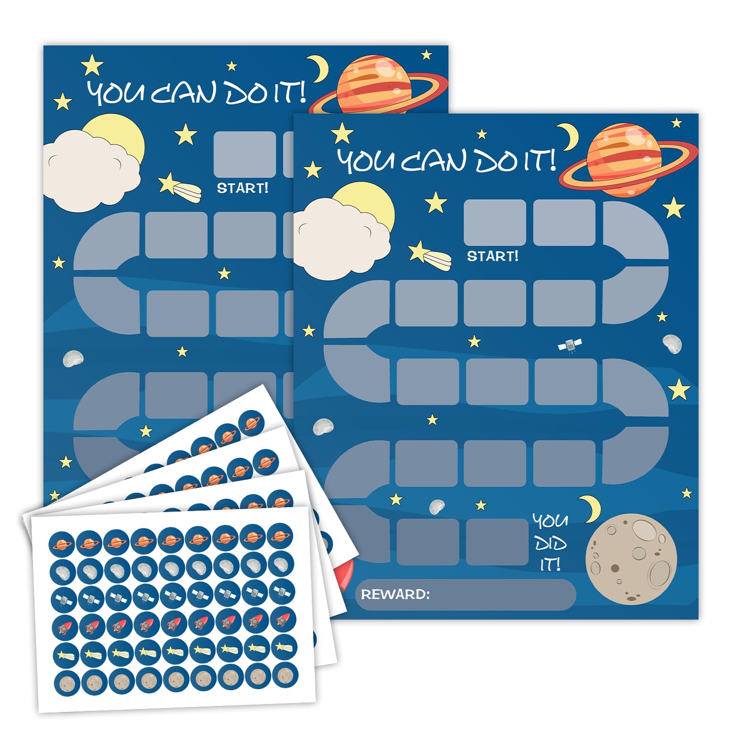 Amazon.com : Space Behavior Reward Chart System, Outer Space Positive ...