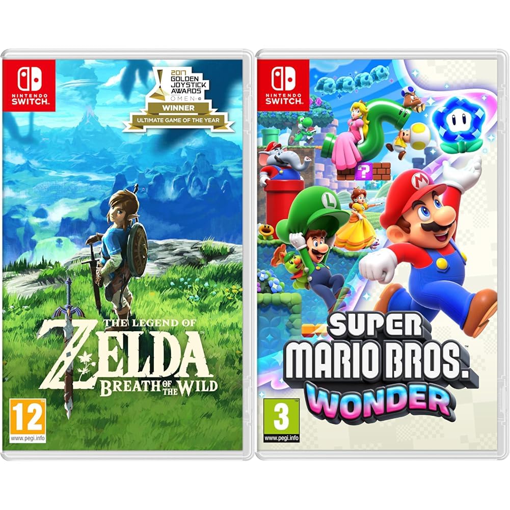 The Legend of Zelda: Breath of the Wild (Nintendo Switch) & Super Mario ...