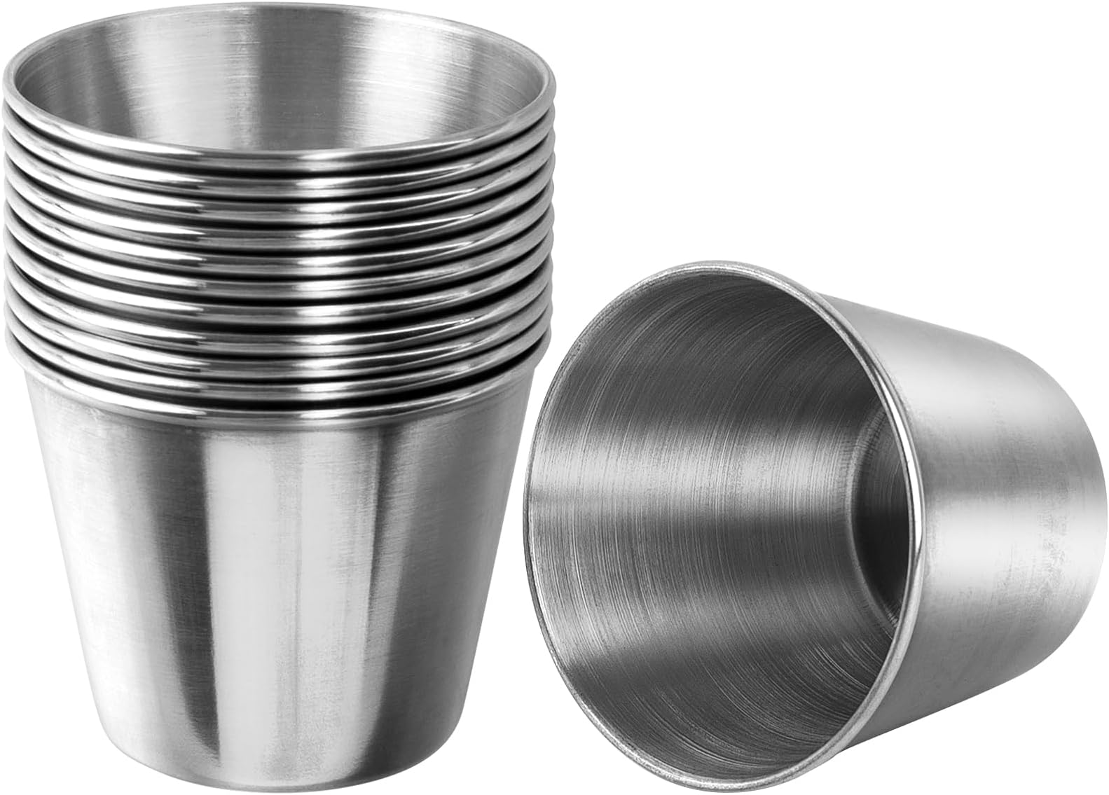 Amazon.com | HIDORAN 6 PCS 2 Ounce Stainless Steel Shot Cups Shot Glass ...