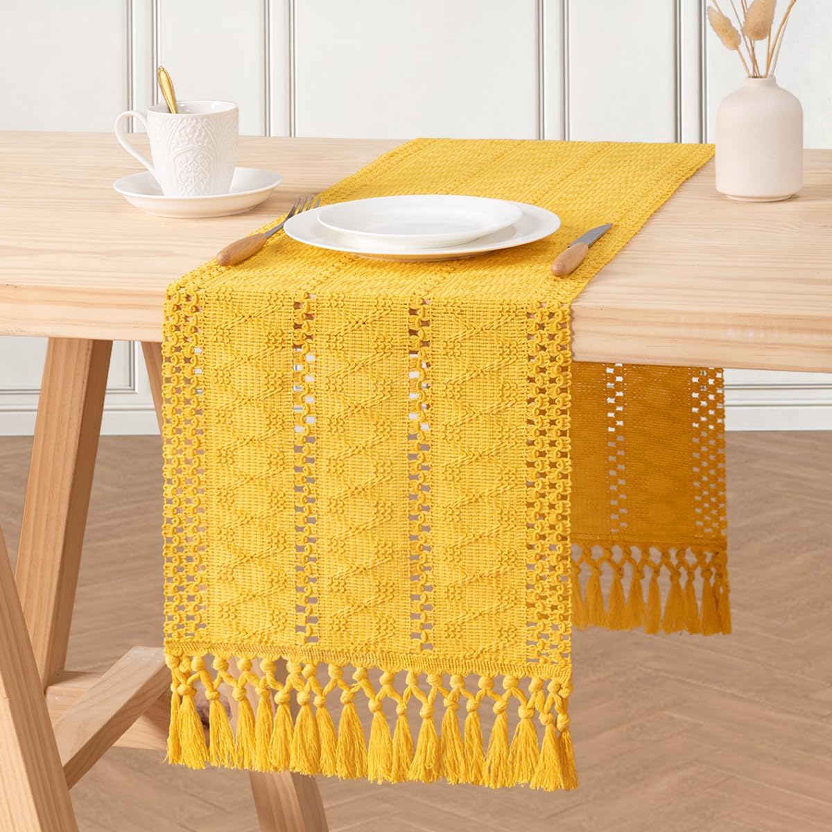 Amazon.com: Boho Table Runner 72 Inches Long for Home Decor, Farmhouse ...