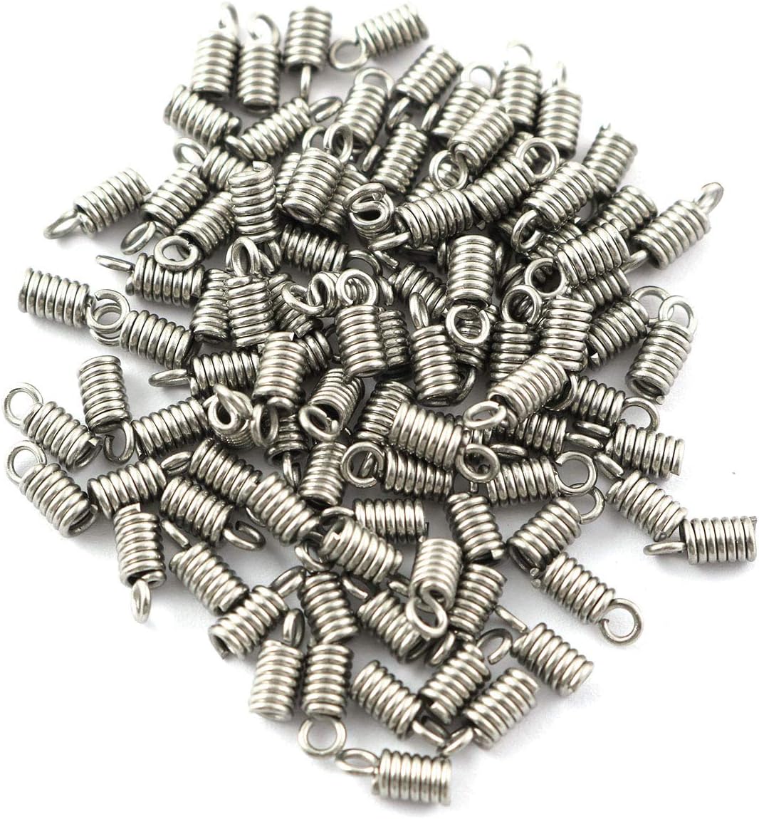 Amazon.com: LQ Industrial Cord End Cap 100PCS Stainless Steel Spring ...