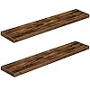 Amazon.com: XWNE Rustic Floating Shelves 72 inch Long 8 "deep Set of 2 ...
