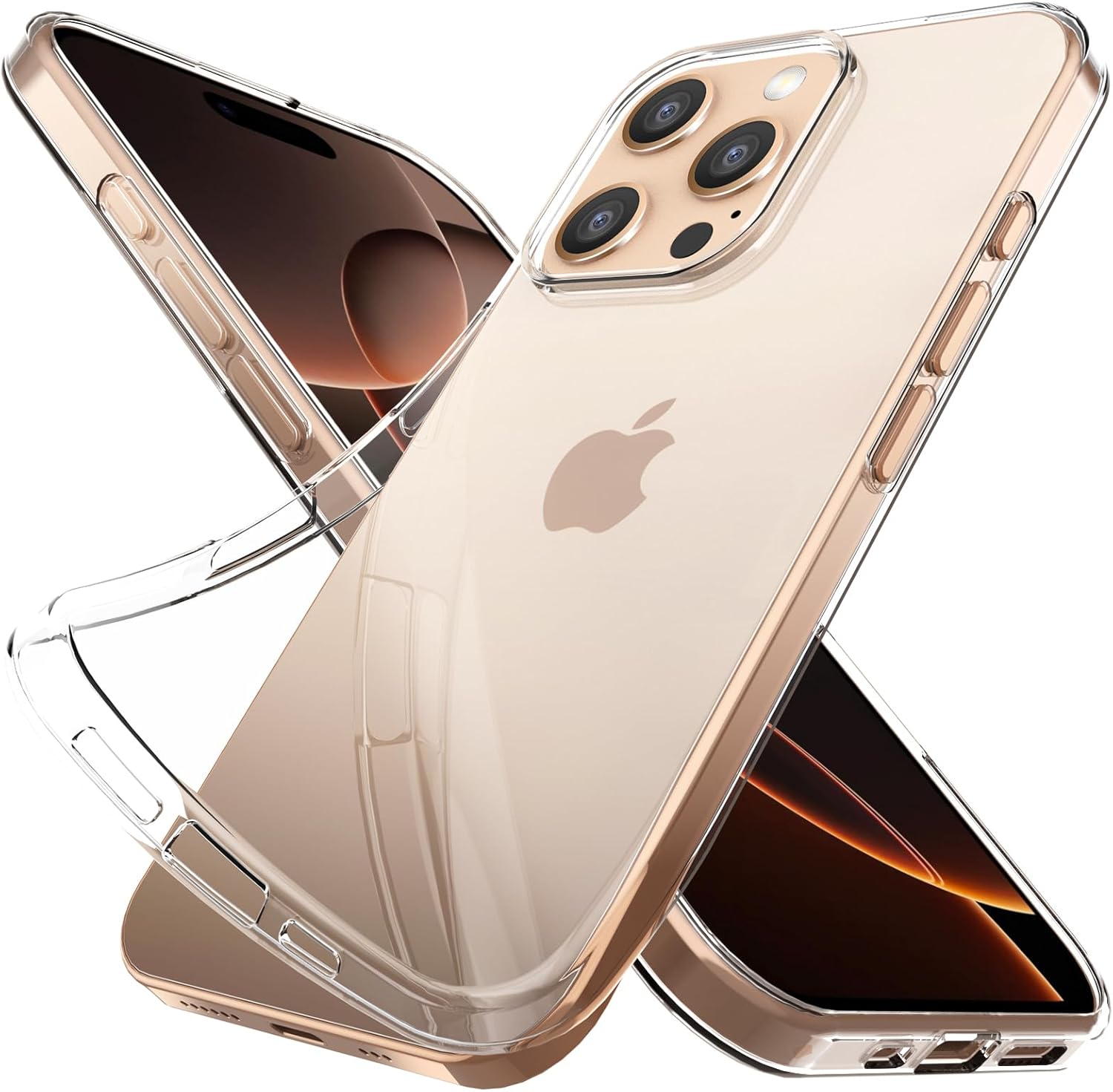 Amazon.com: Crystal Clear Compatible with iPhone 16 Pro Max Case.Soft ...
