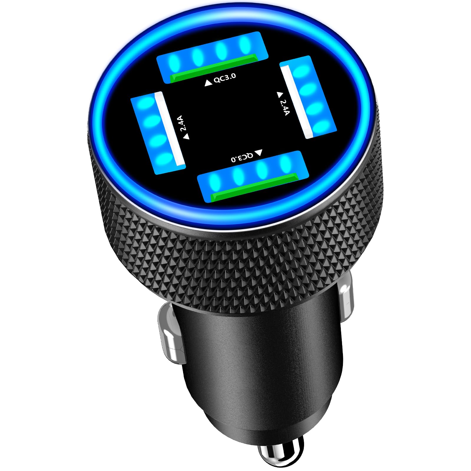 Amazon.com: USB Car Charger, Adeqwat 60W Dual USB-A + QC3.0 Car Power ...