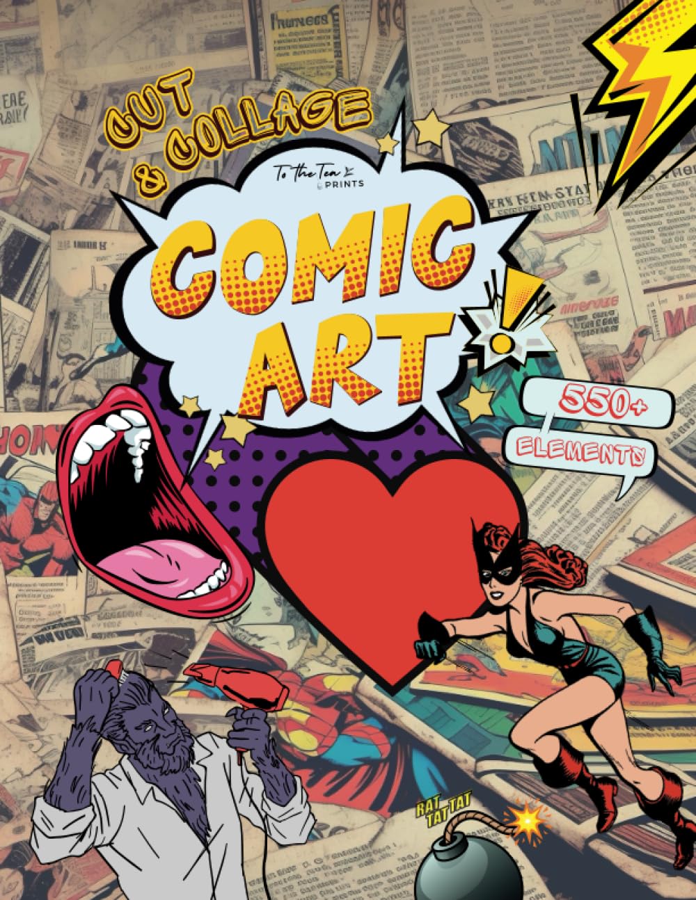 Cut & Collage Comic Art: 550+ Cartoon and Pop Art Elements and Images ...