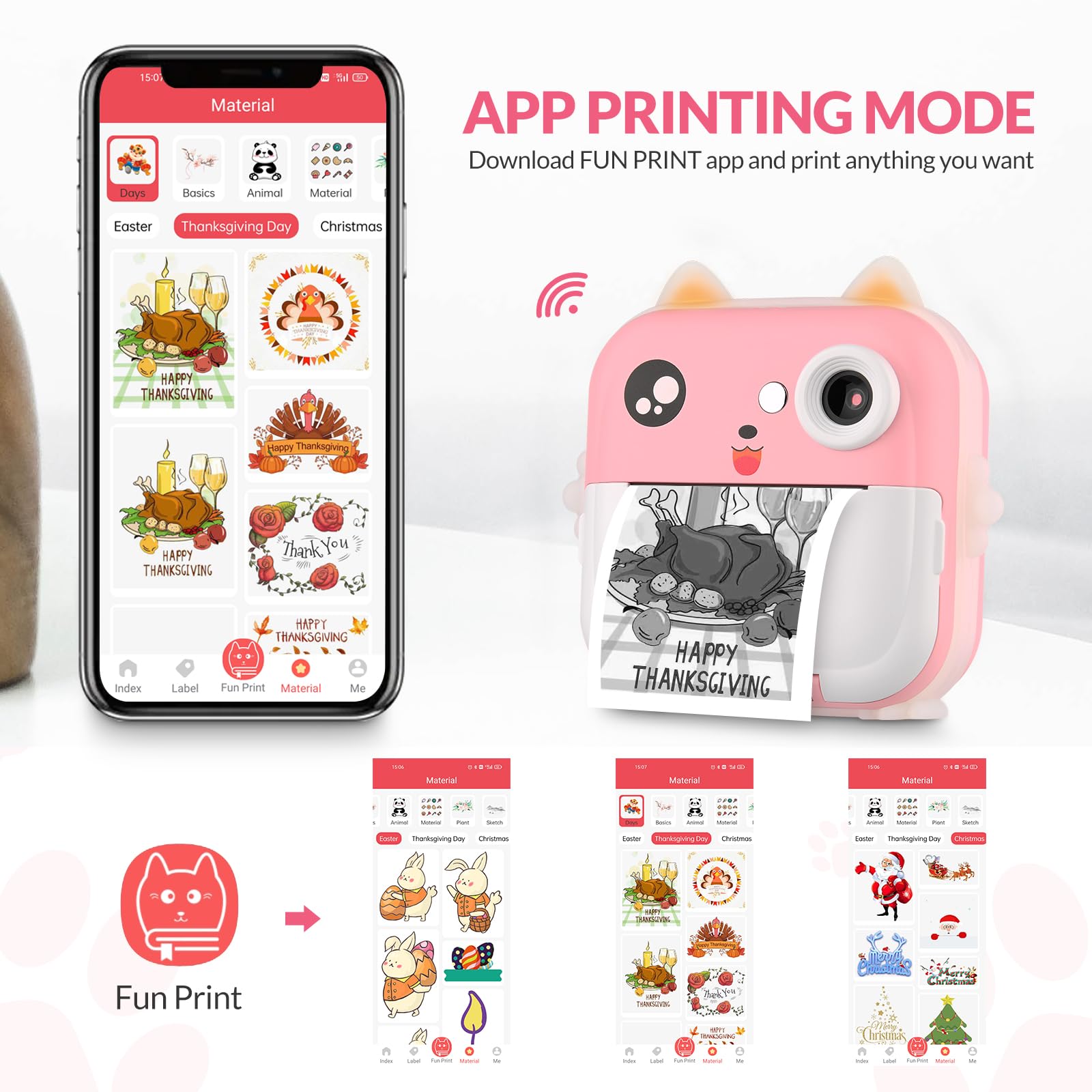 Snapklik.com : Mafiti Instant Camera For Kids,Christmas Birthday Gift ...