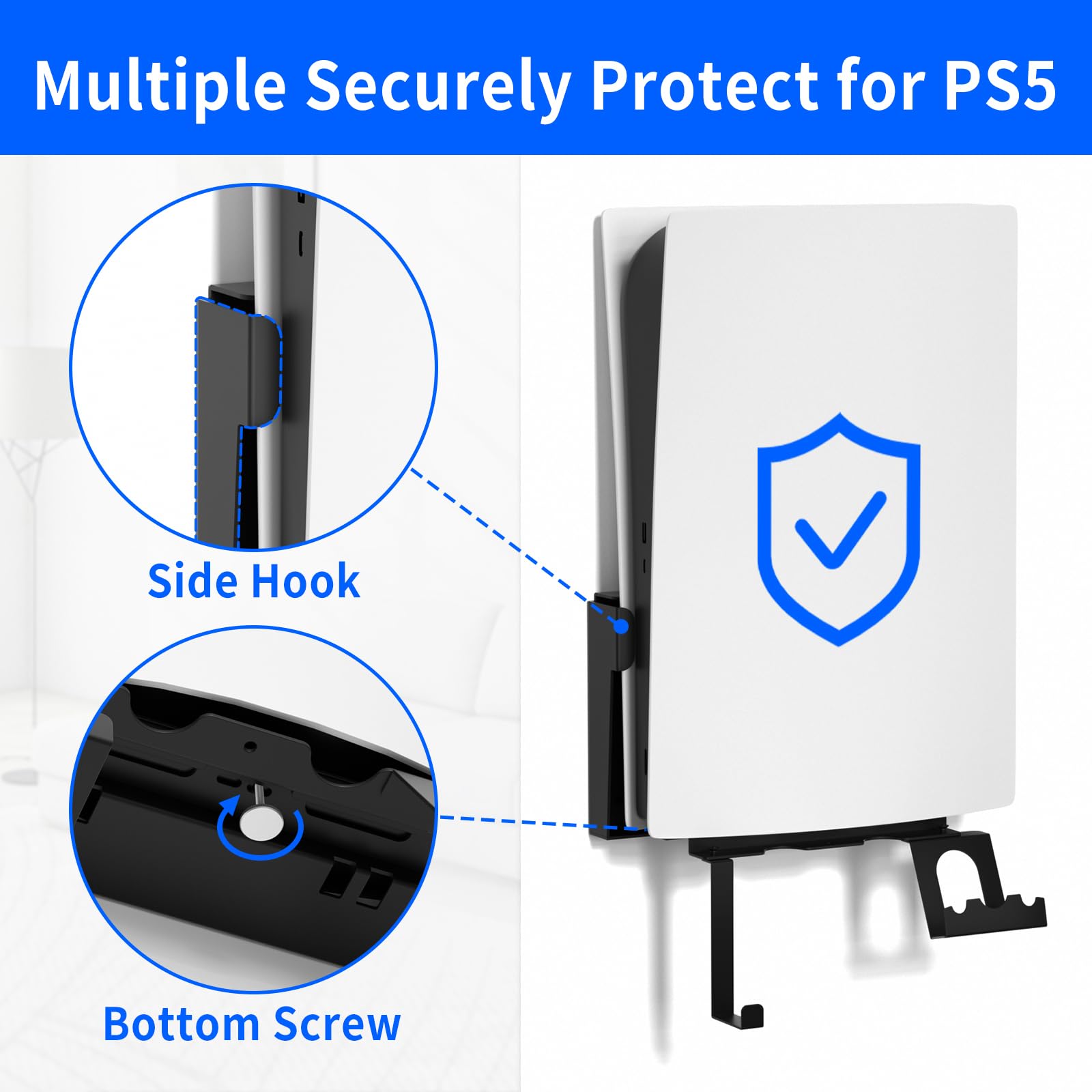 Snapklik.com : Chunxiao Metal Steel PS5 Wall Mount Kit For PlayStation ...