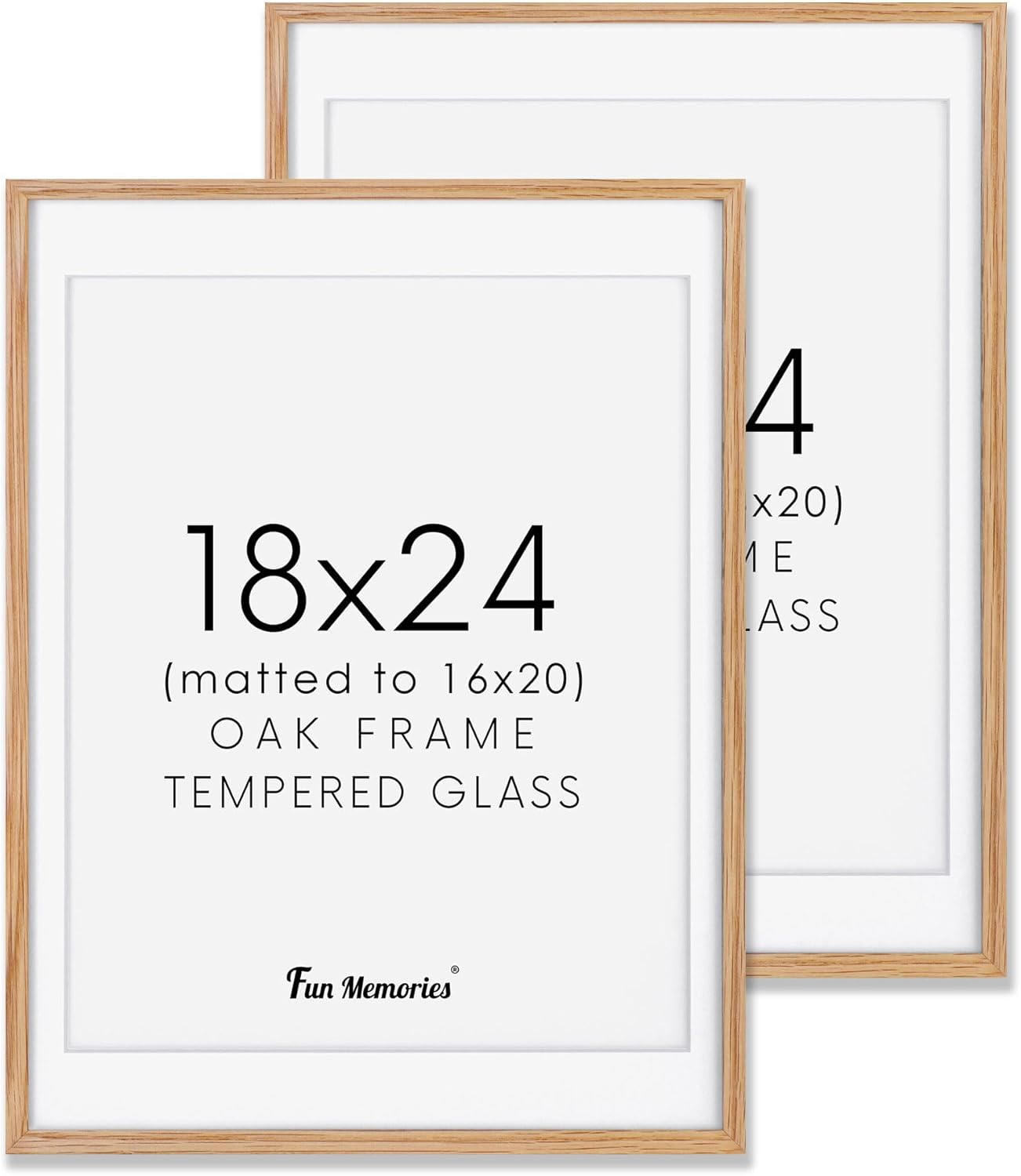 Amazon.com - 18x24 Picture Frames, Oak Wood 18 x 24 Poster Frames Set ...