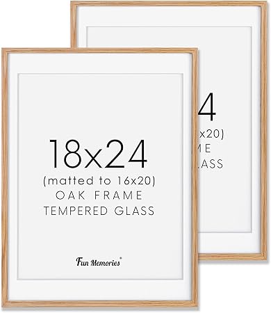 Amazon.com - Fun Memories 18x24 Picture Frame, 2 Pack 18 x 24 Wood ...