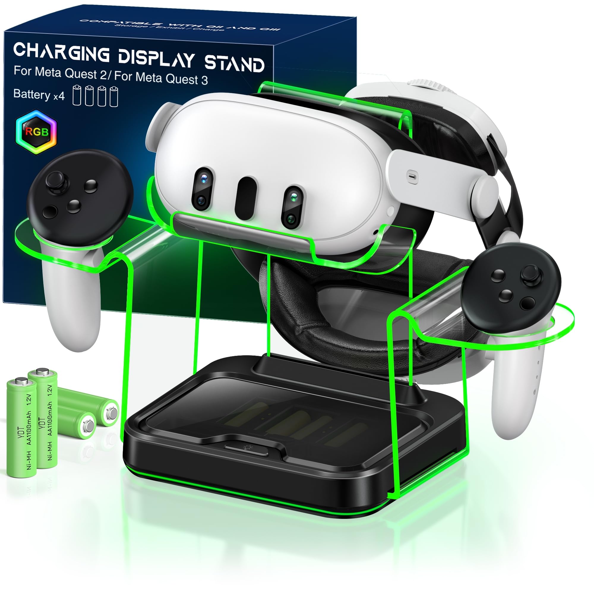 Snapklik.com : Fast VR Charging Dock For Meta Oculus 3: LED Quest ...