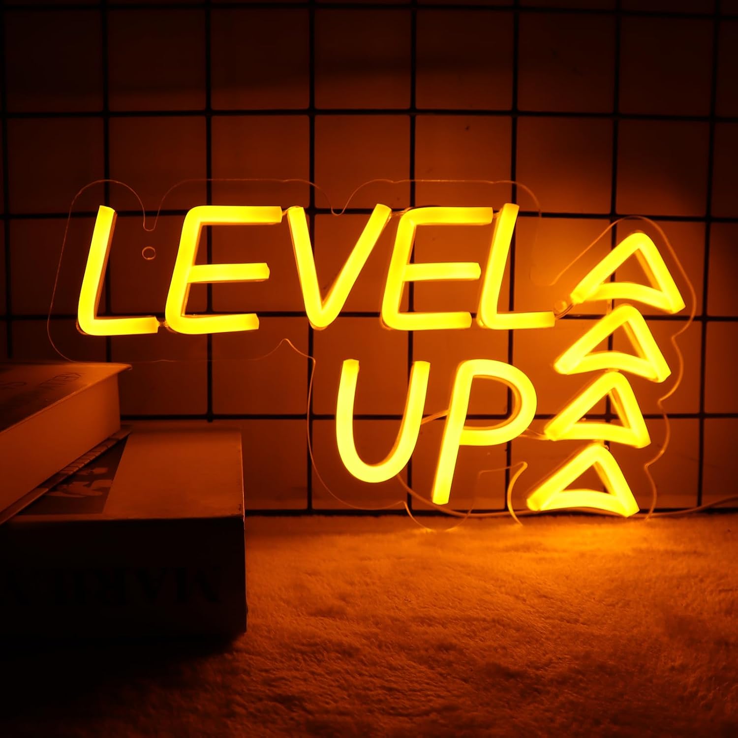 ASDGGBL Level Up Neon Signs for Wall Decor Game Victory Light-Up Signs ...