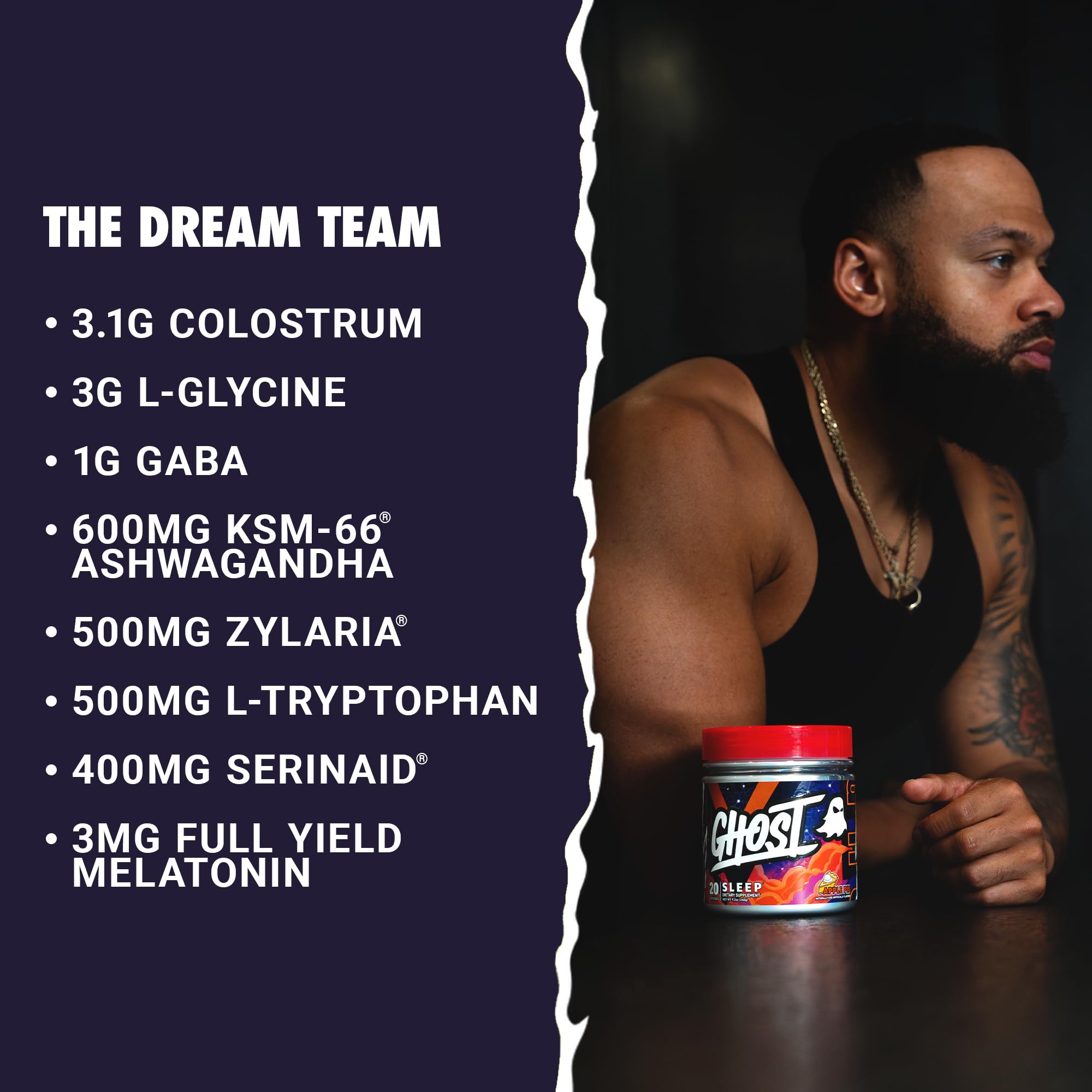 Snapklik.com : GHOST Sleep Dietary Supplement, Apple Pie - Recovery & Rest