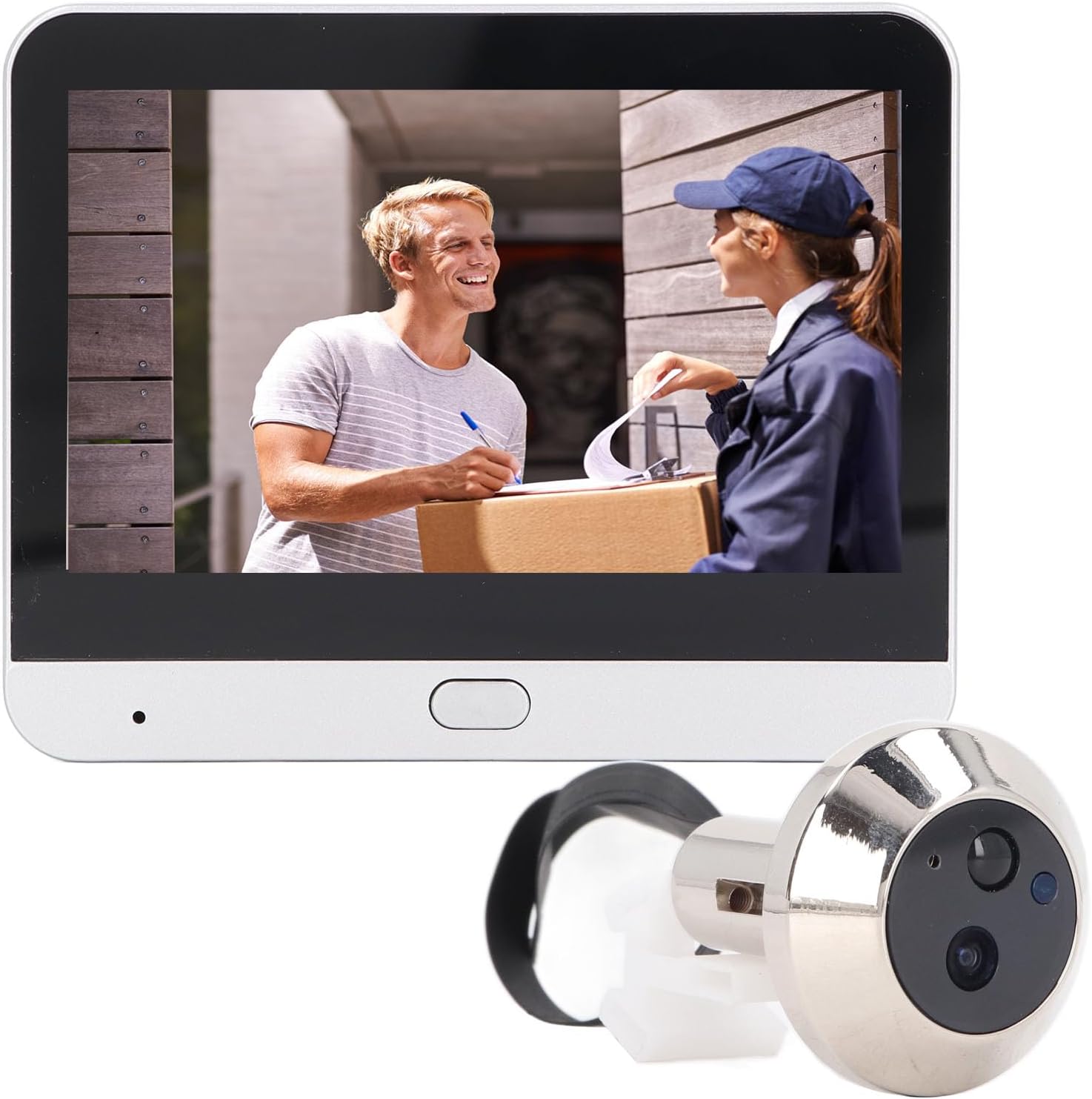 Amazon.com: 1080P Video Door Viewer, 120° Peephole Camera with 4.3 Inch ...