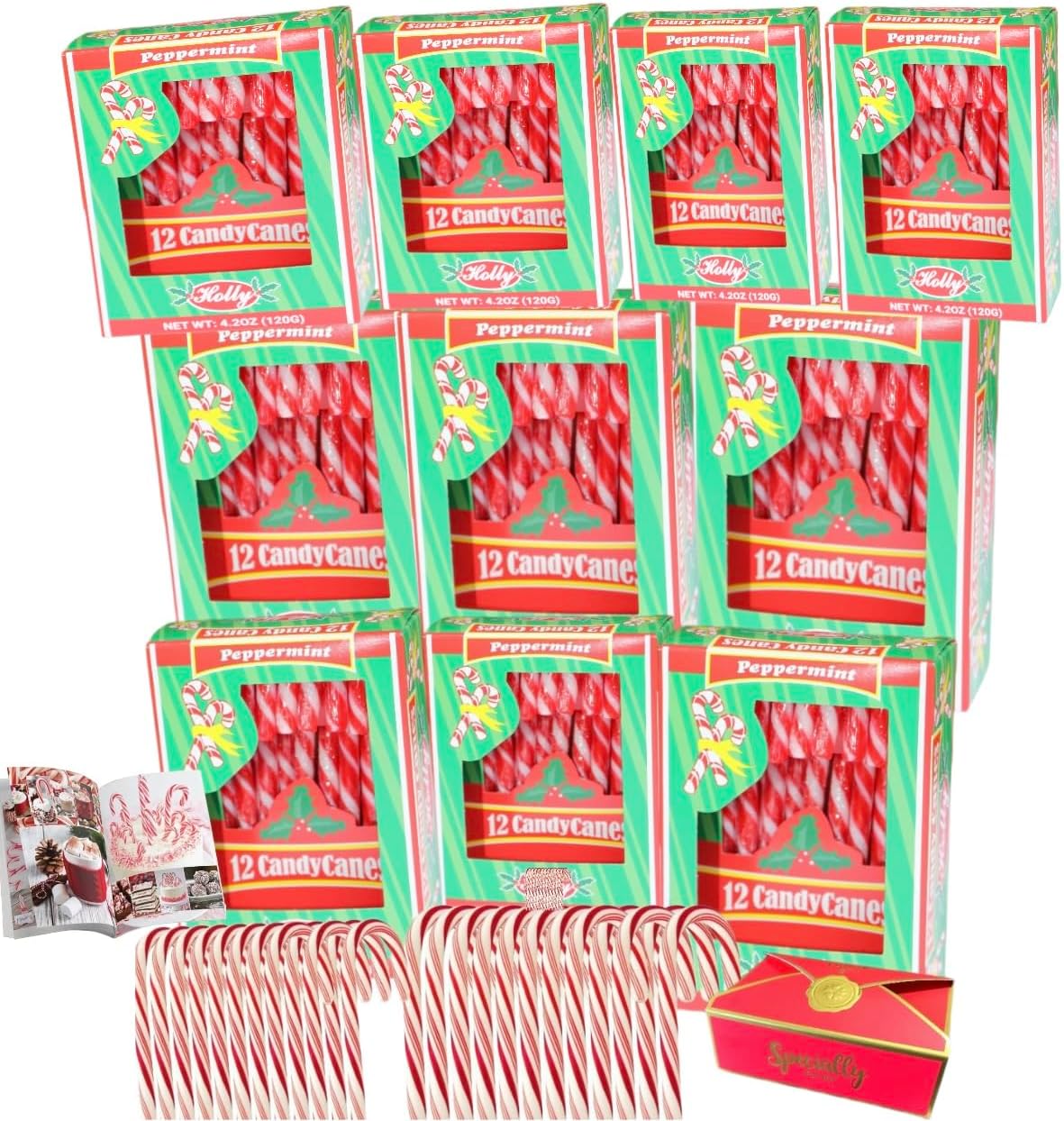 Amazon.com: CANDY CANES Peppermint Flavored | Red & White Stripes ...