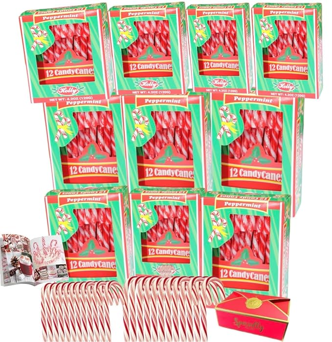 Amazon.com: Candy Cane Peppermint Flavored | Red & White Stripes ...