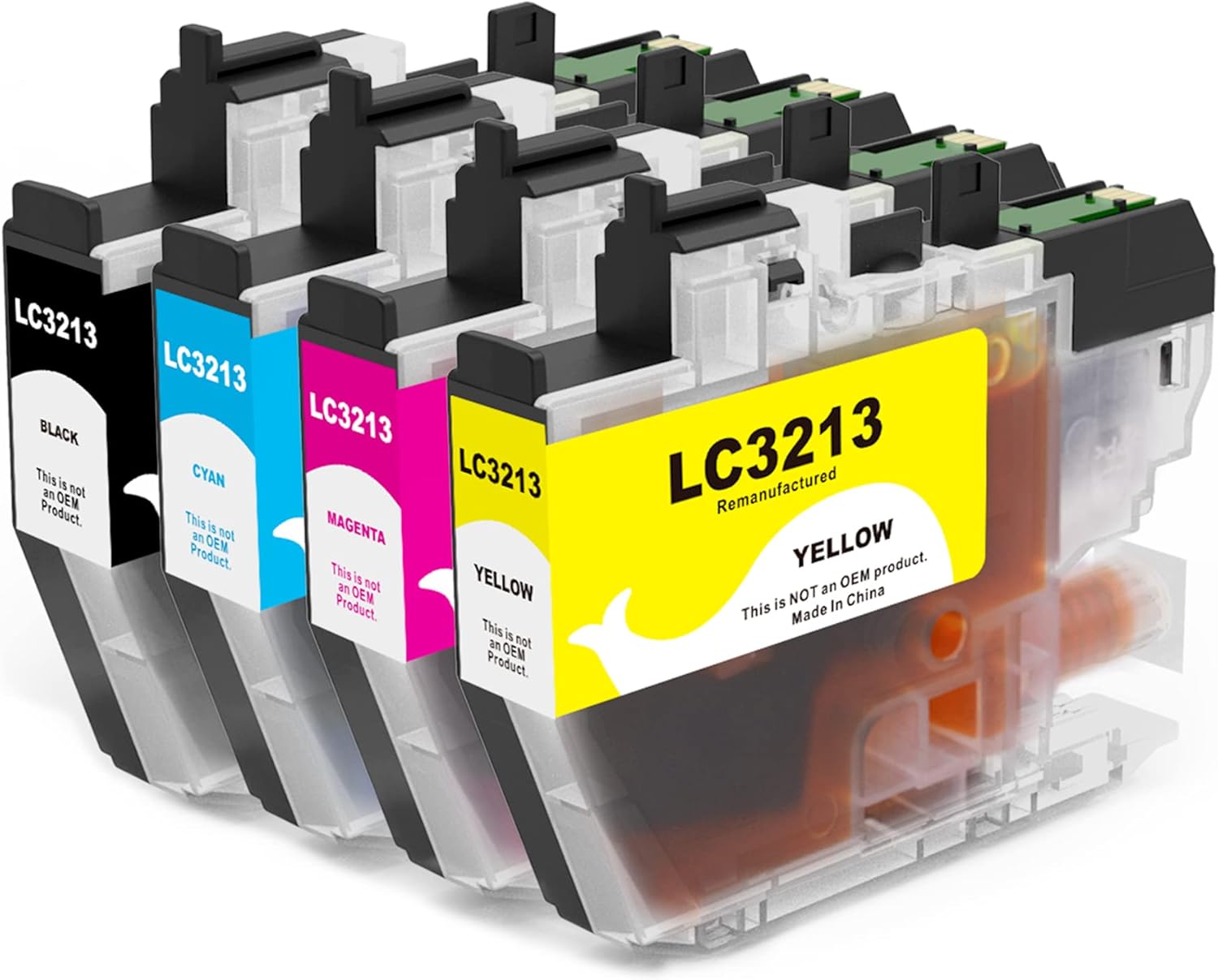 4-Pack LC3213 LC3211 Ink Cartridge Compatible for Brother LC-3213 LC ...
