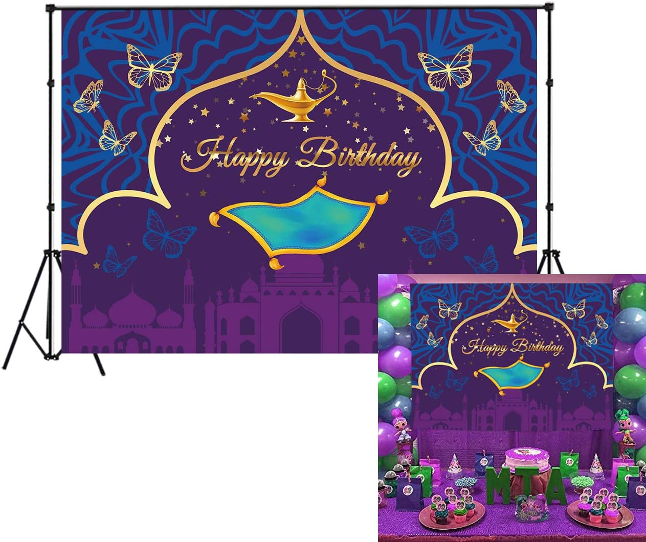 Amazon.com : Mocsicka Arabian Nights Decorations Backdrop 7x5ft Vinyl ...