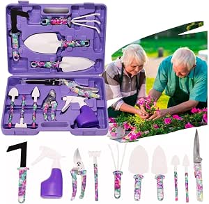 Amazon.com : Garden Tools Set, 10-Piece Garden Tools Set with Floral ...