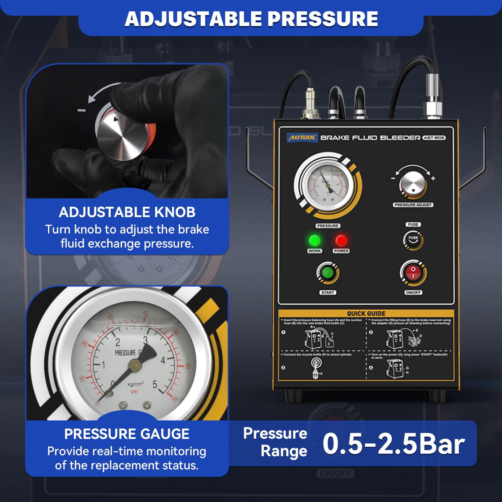 Snapklik.com : AUTOOL Brake Bleeder Kit Automotive Brake Fluid Bleeder Kit