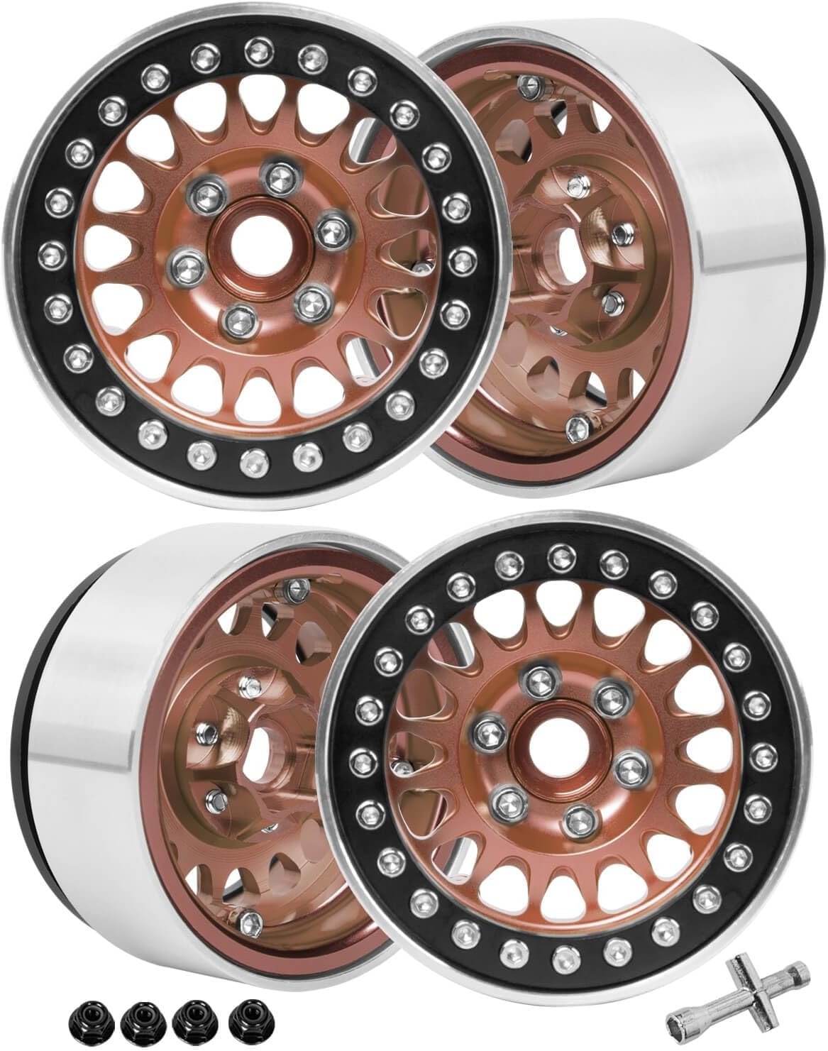 Amazon.com: hopsupRC Upgrades Part Aolly Wheel Rim 1.9inch Beadlock ...