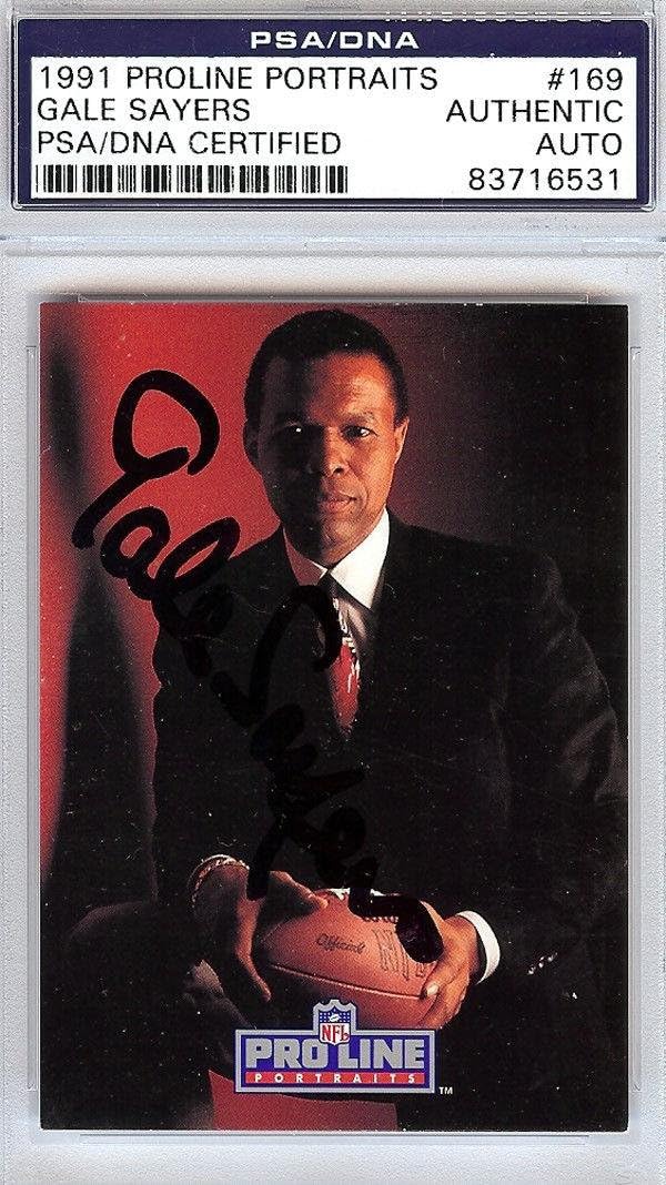 Gale Sayers Autographed Signed 1991 Proline Portraits Card Chicago ...