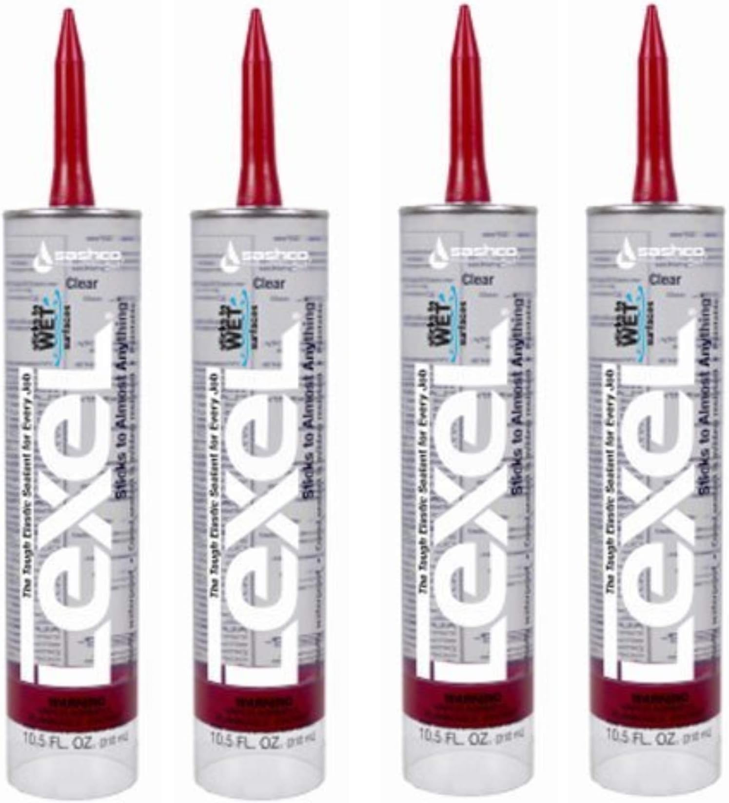 Sashco 13010 10.5oz Sashco Sealants Clear Lexel Adhesive Caulk, 10.5 ...