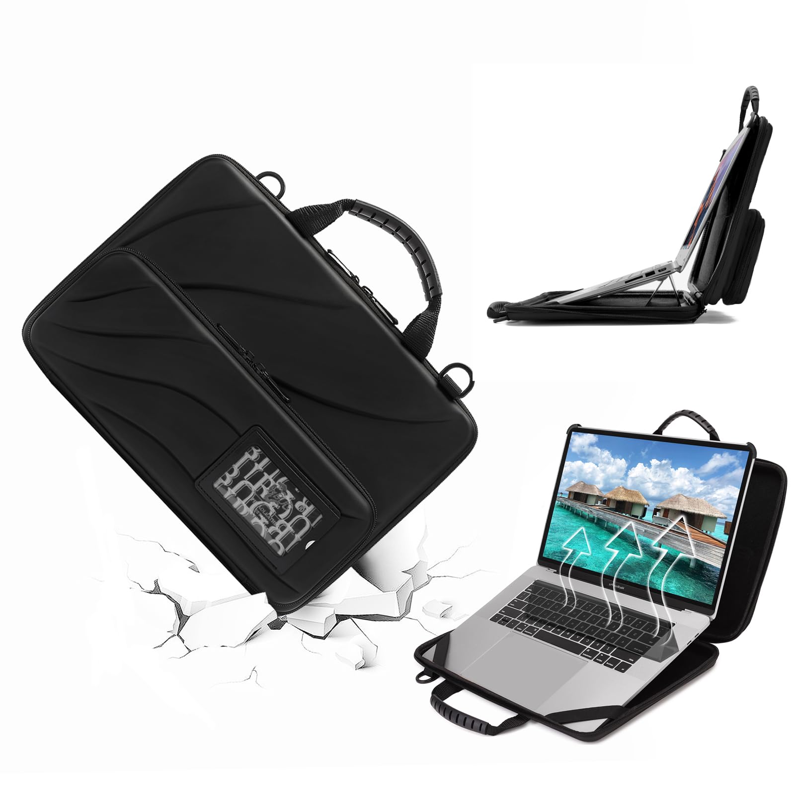 BUG 13-14 Inch Always-on Hard Shell Laptop Sleeve Case with Handle ...