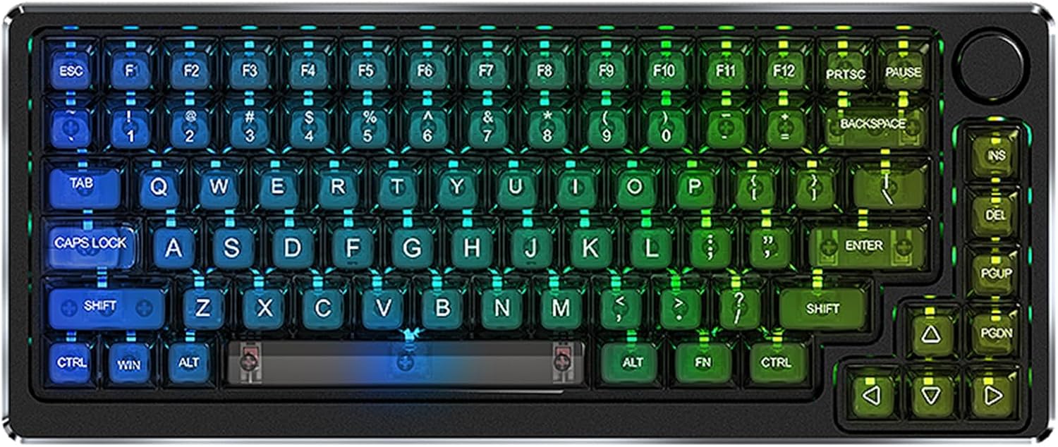 Amazon.com: KUYIGAME 83 Keys Wireless 75% Mechanical RGB Gaming ...
