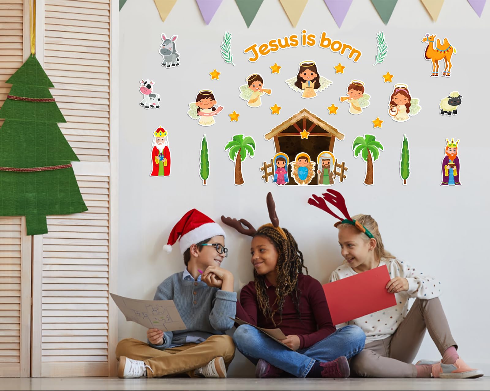 Snapklik.com : Jesus Is Born Christian Bulletin Board Decorations Set ...