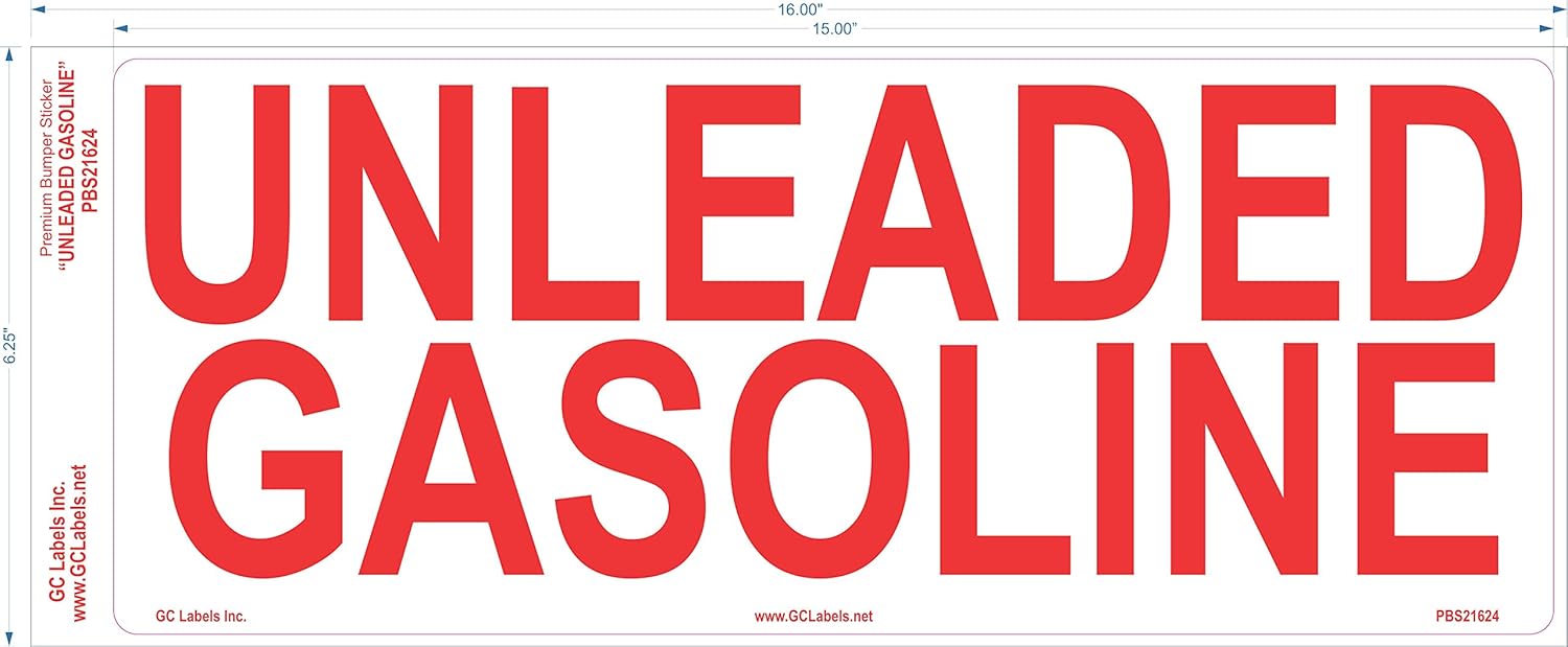 Amazon.com: GC Labels-PBS21624, Truck And Tank Signs 15X5.5 Unleaded ...