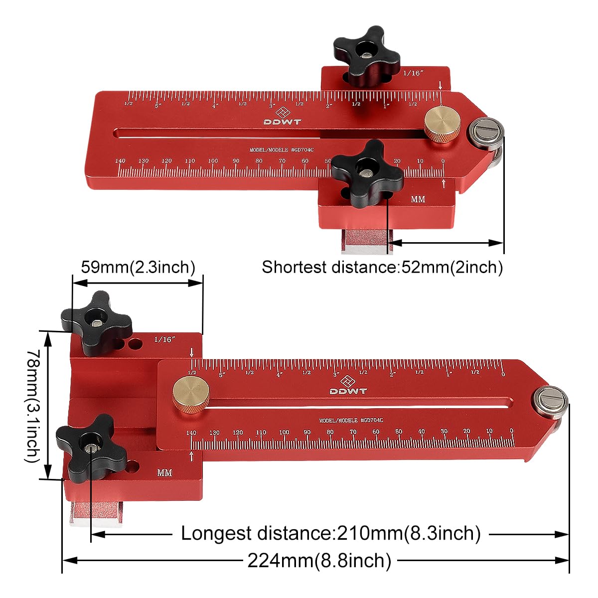 Snapklik.com : DDWT Table Saw Ultimate Version - Thin Rip Jig Guide For ...