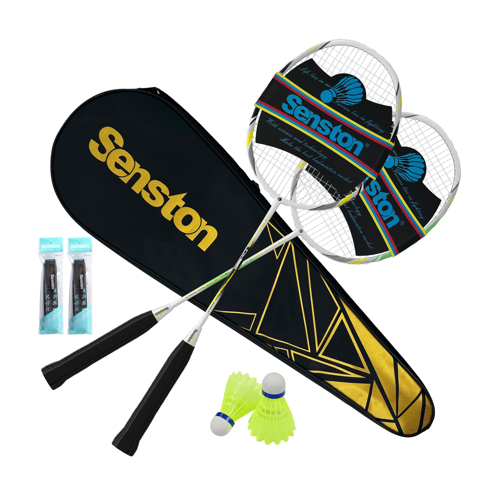 Snapklik.com : Senston Professional Badminton Rackets Set Of 2, Carbon ...