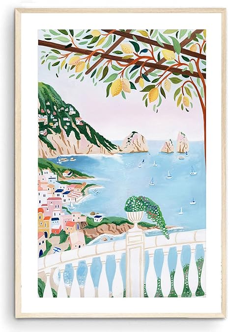 Amazon.com: Nationcog Capri Art Print, Italy Art Print, Amalfi Coast ...