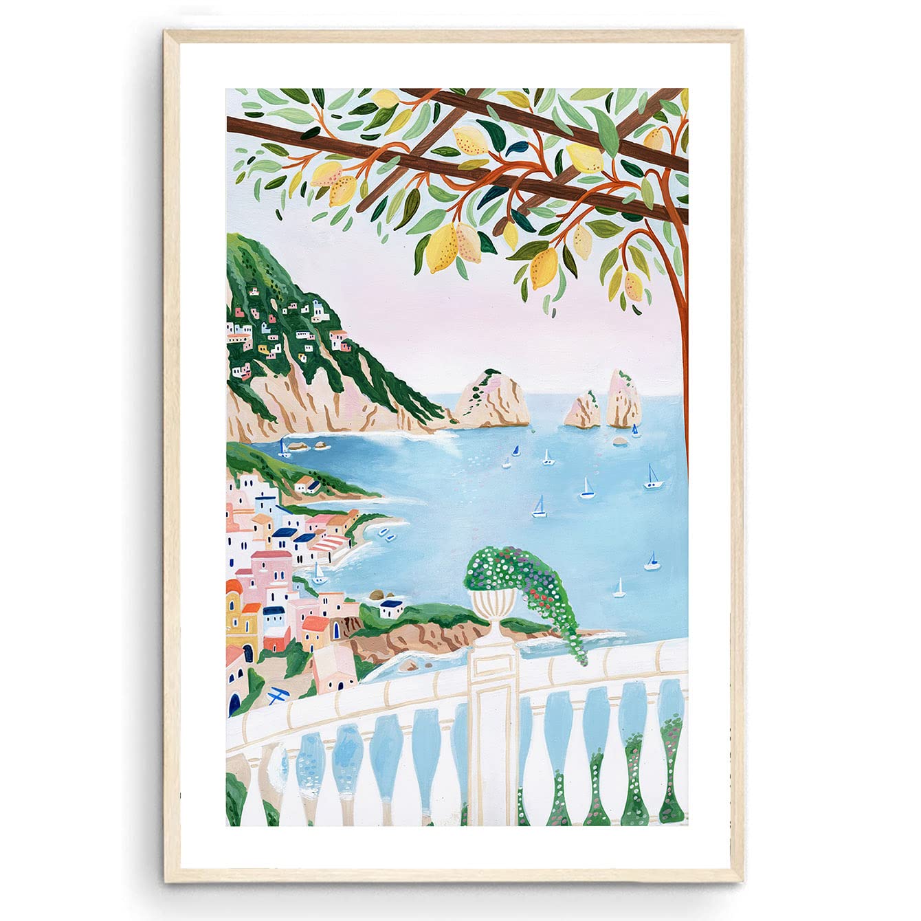 Amazon.com: Capri Art Print, Italy Art Print, Amalfi Coast, Travel Gift ...