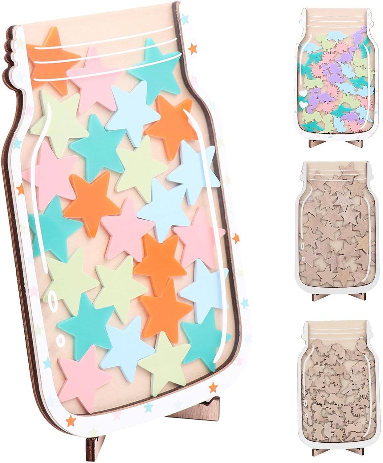 Amazon.com: Reward Chart For Kids, 4PCS Magnetic Rewards Jar With Star ...