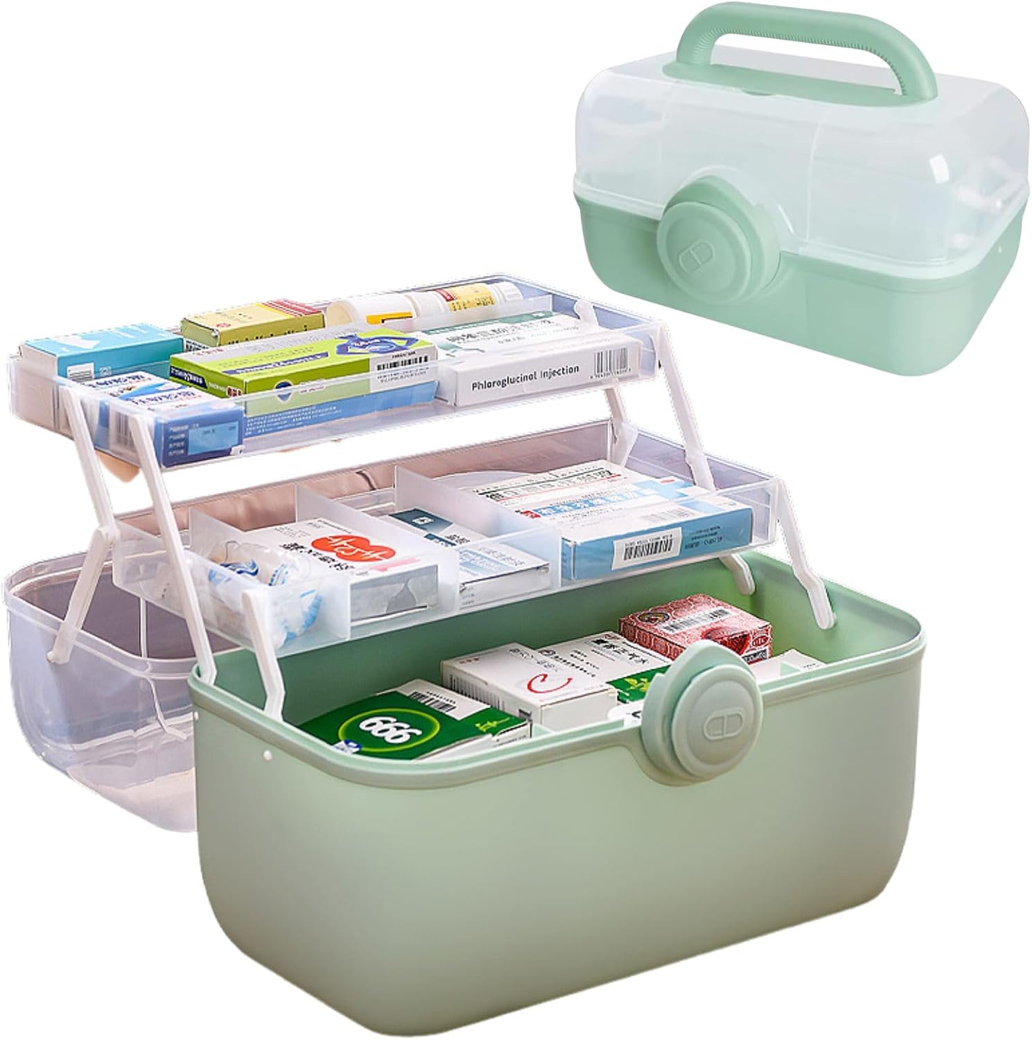 Amazon.com: Plastic Medical Box First Aid Storage Containers 3-Tier ...