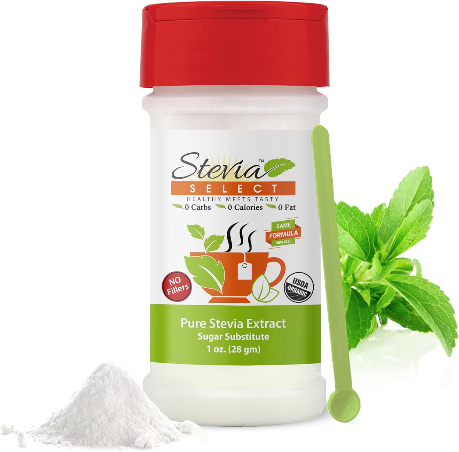 Stevia Select Pure Organic Stevia Powder - 100% Stevia Extract Without ...