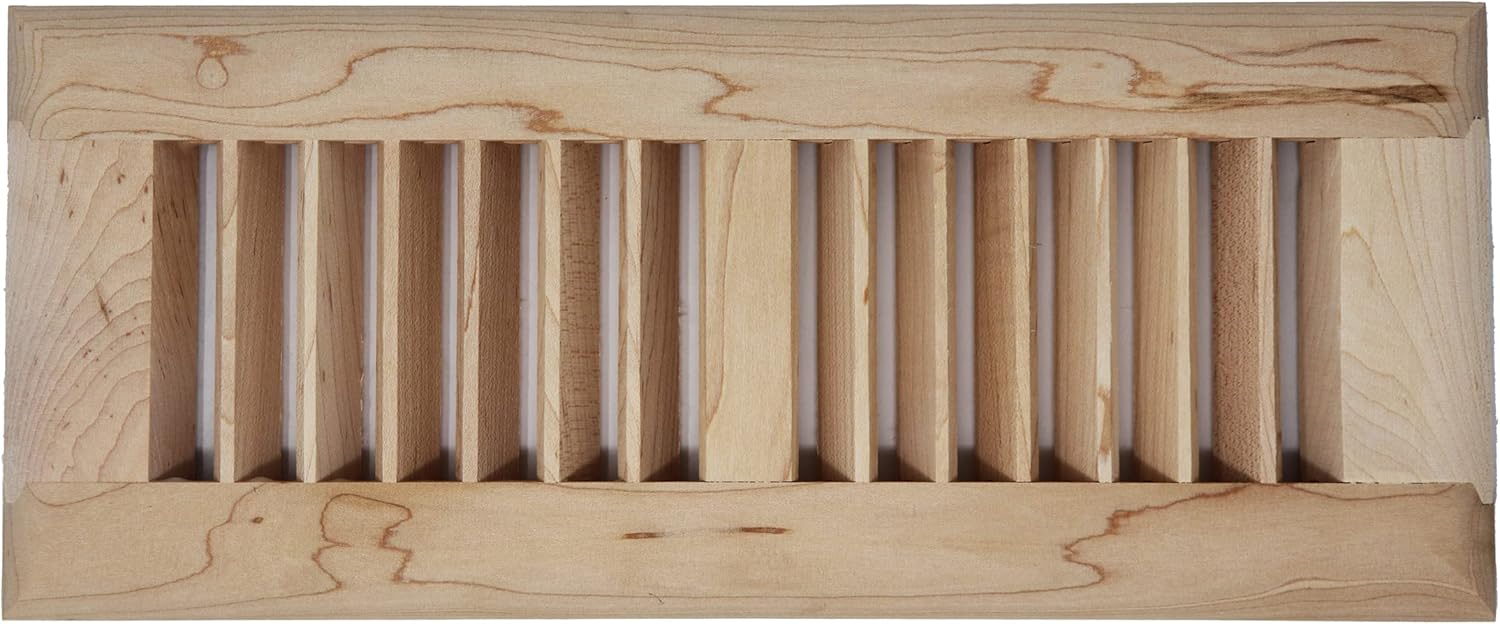 Maple Wood Floor Register, 4x10 Drop in Vent Cover - Amazon.com